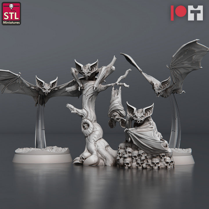 Blood Bats Set - 32mm Scale - Unpainted Miniature – Ryn's Wild Menagerie
